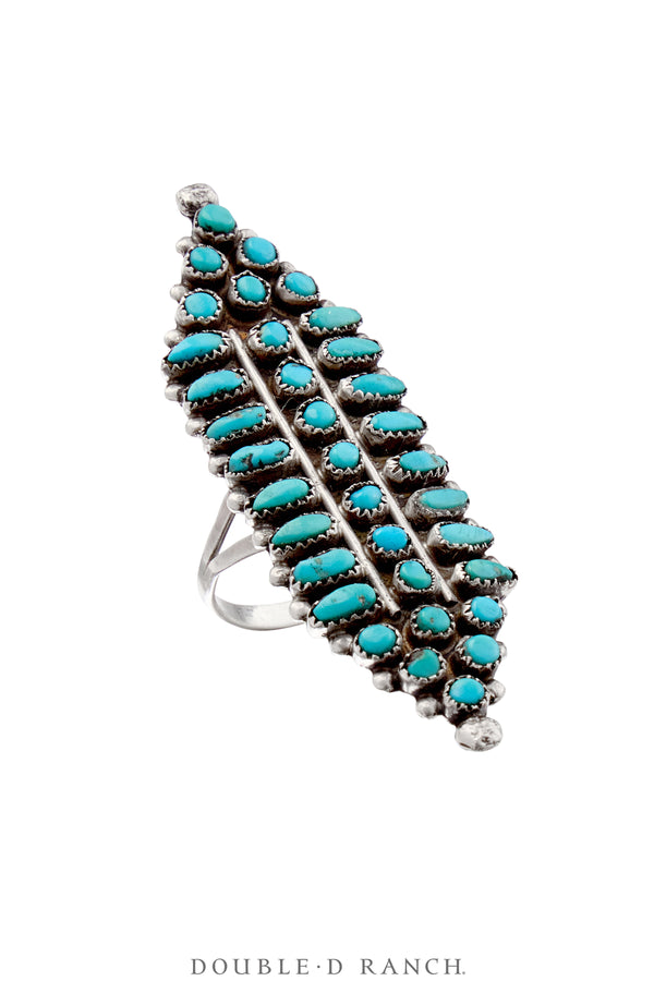 Ring, Shield, Turquoise, Zuni Snake Eye, Mark, Vintage ‘50s, 1641 ...