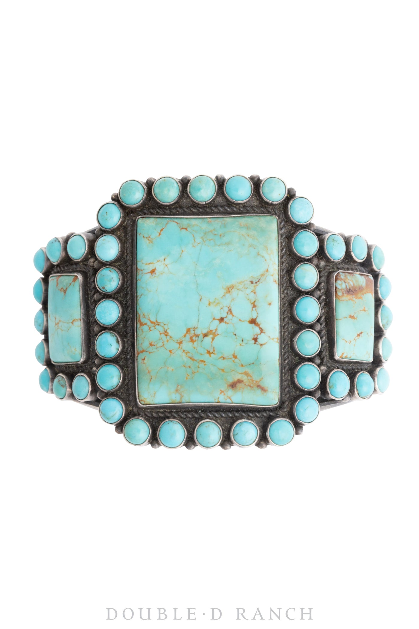 Cuff, Cluster, Turquoise, Square Cameo, Kirk Smith, Vintage, 3468 ...