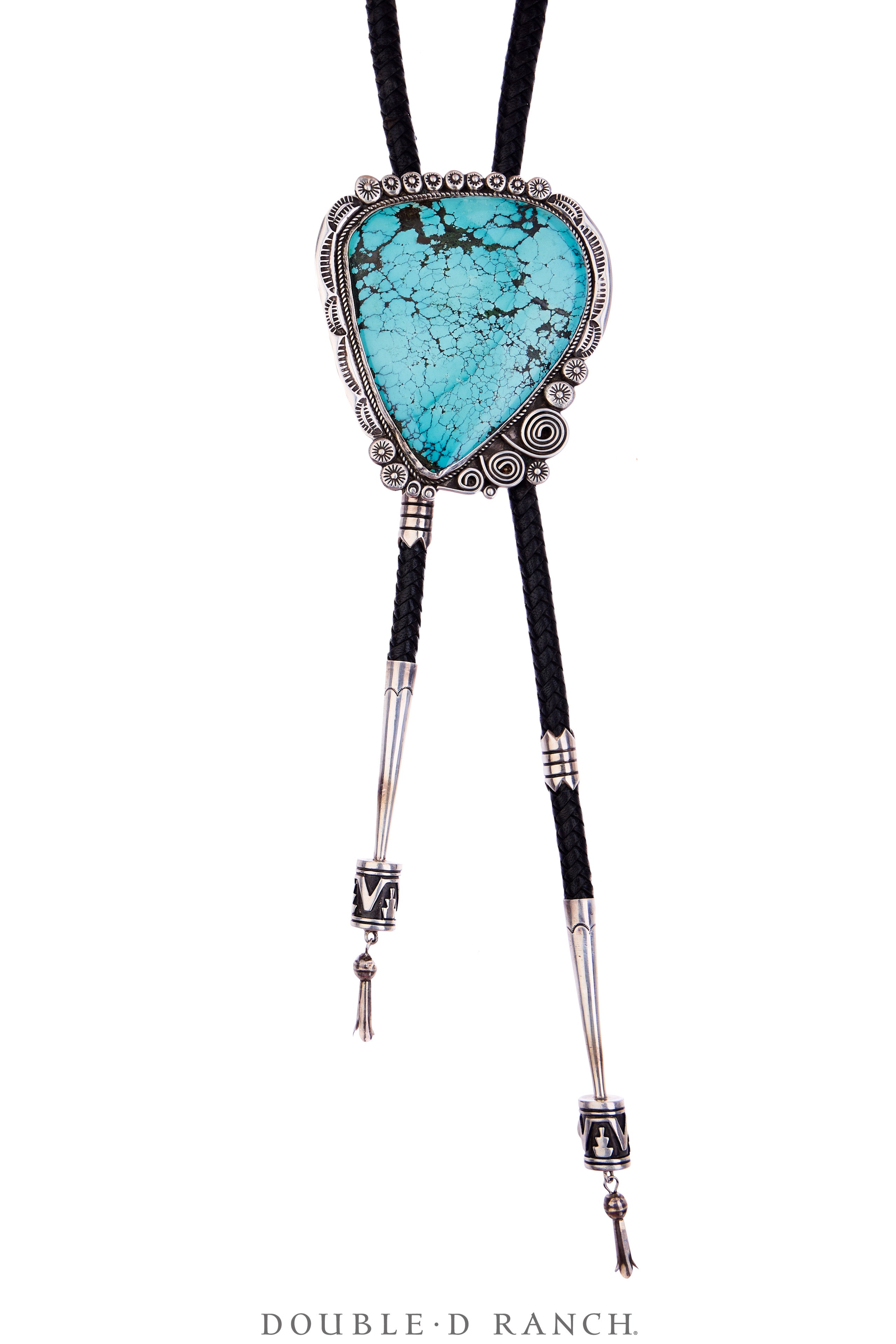 Bolo, Natural Stone, Turquoise, Stampwork & Overlay, Hallmark, Estate ...